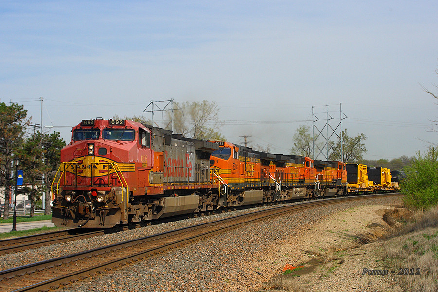 Southbound BNSF Mixed Freight Train